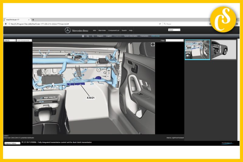 Mercedes StarFinder W177 W205 W213 W222 Full Diagram Wiring - CarSoftz