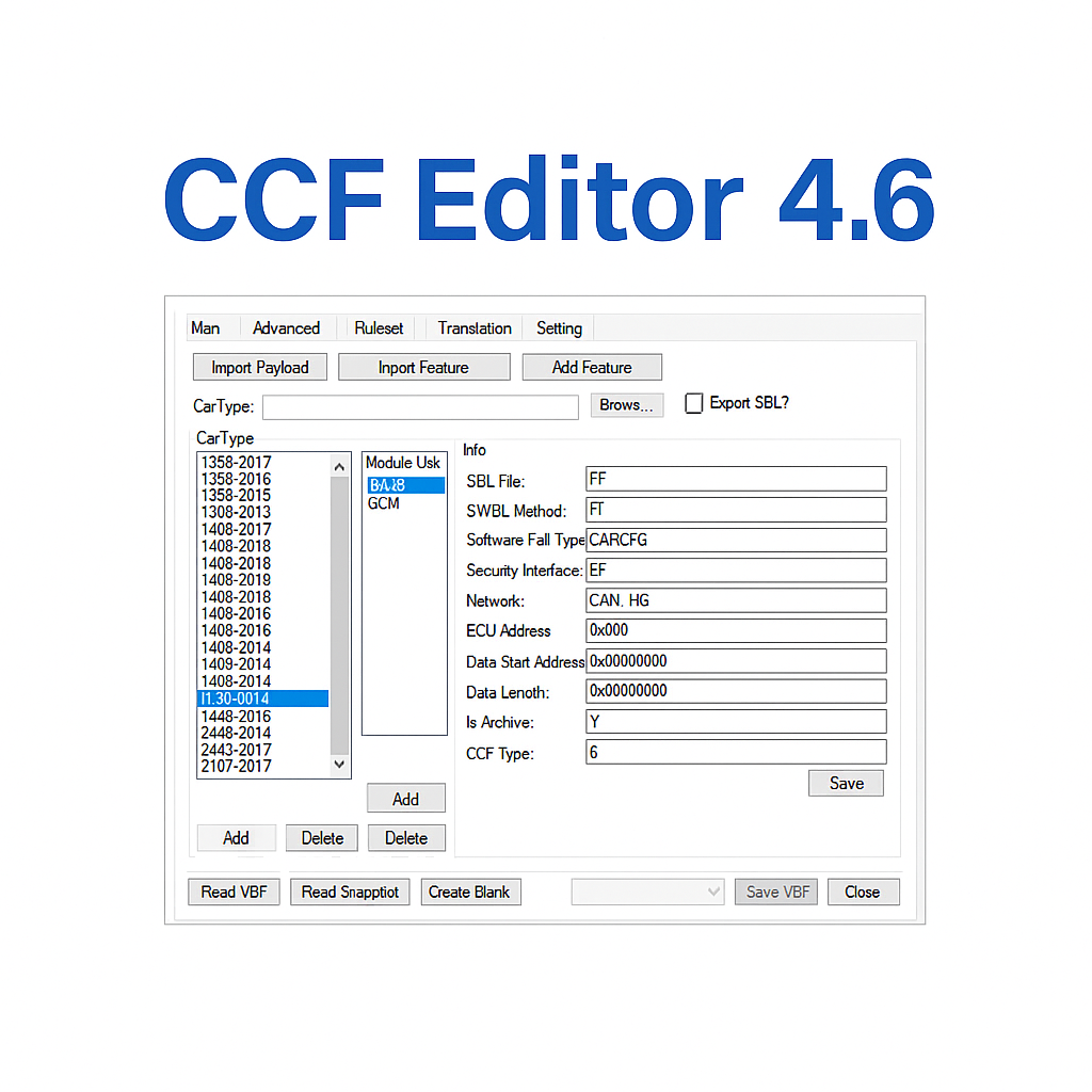 JLR CCF Tools Editor 4.6 For Land Rover & Jaguar - CarSoftz